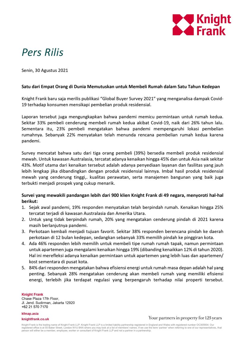 Pers Rilis - Satu dari Empat Orang di Dunia Memutuskan untuk Membeli ...